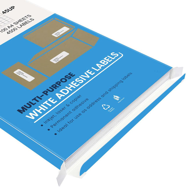 CellTime 45 UP A4 Self Adhesive Labels - 100 Sheets (39.2mm x 29.88mm)